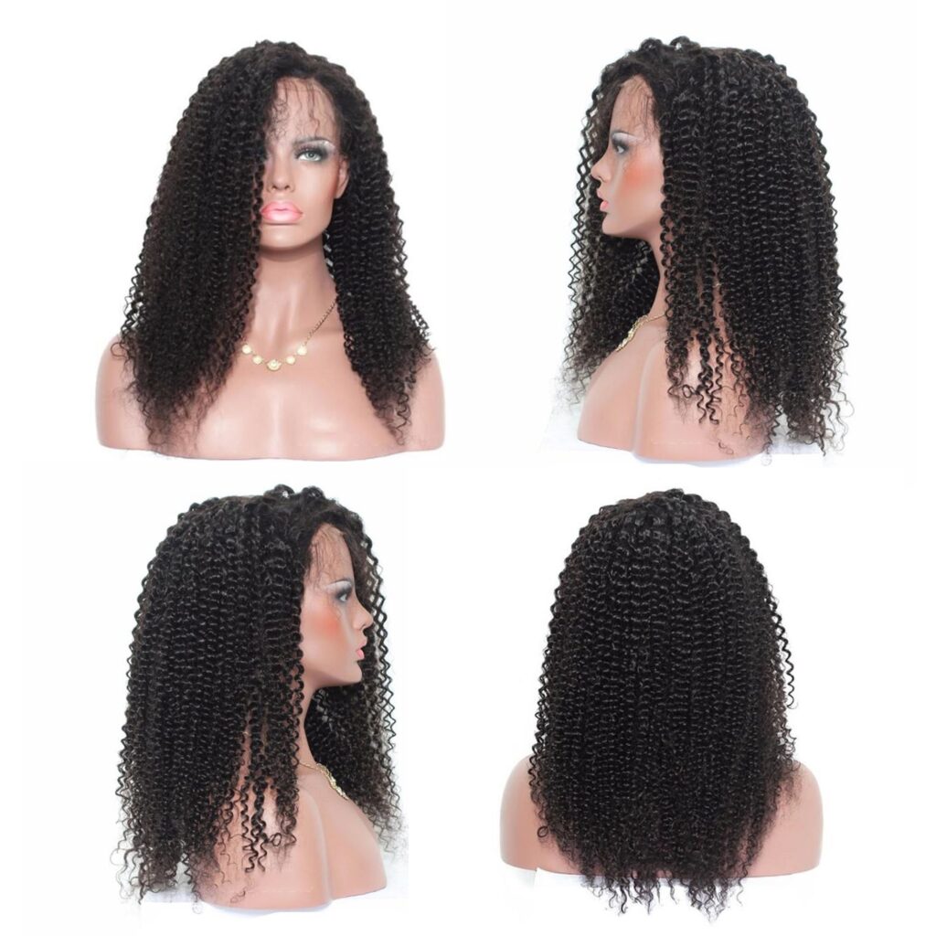 MBH-055: Best Quality (Luxury) 13×4 Kinky Curly Side Part Lace Front ...